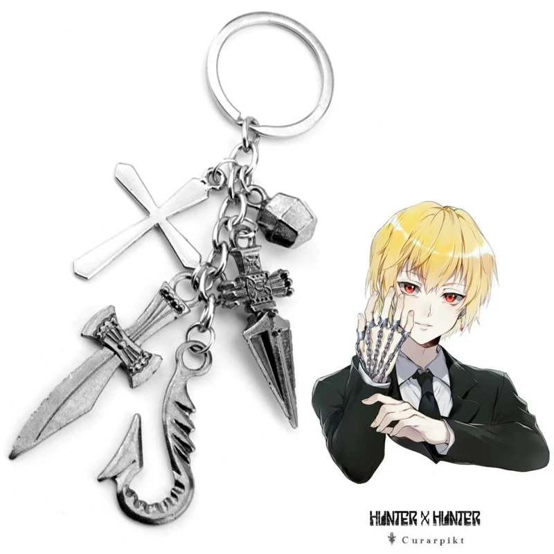 Anime Trinket Keychain Hunter X Hunter Kurapika Weapon Model Key Chains ...