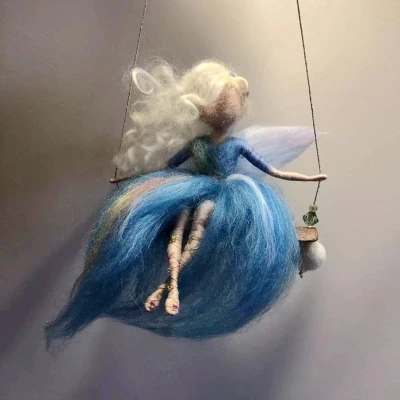 Art & Collectibles Fiber Arts Felting Felted fairy dolls etna.com.pe