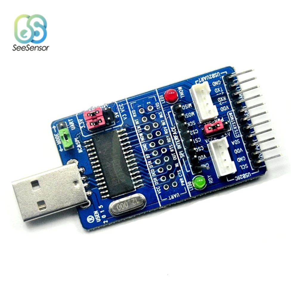 Ch341a Usb To Spi I2c Iic Uart Ttl Isp Serial Adapter Module Epp/mem Converter For Serial Brush ...