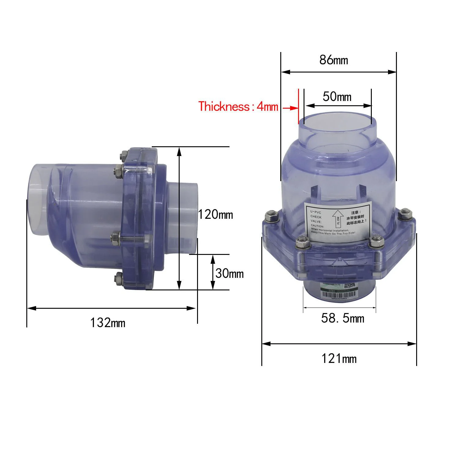 ABS Spring Check Non Return Valve EPDM Epco Plastics, 43% OFF