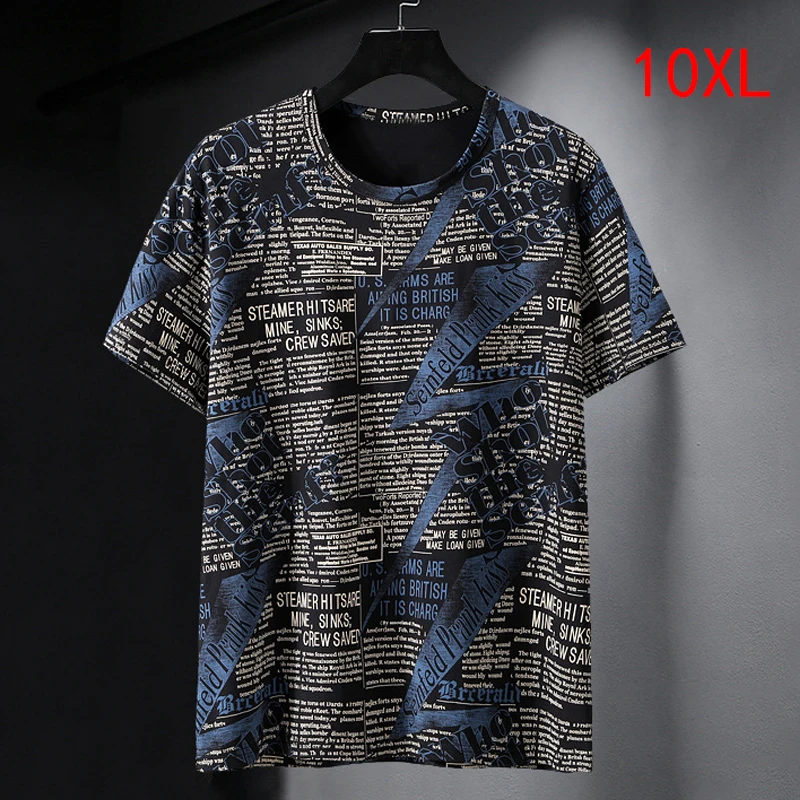 Oversize T-shirts Men Big Size 10XL Tops Tees Summer Hip Hop Casual ...