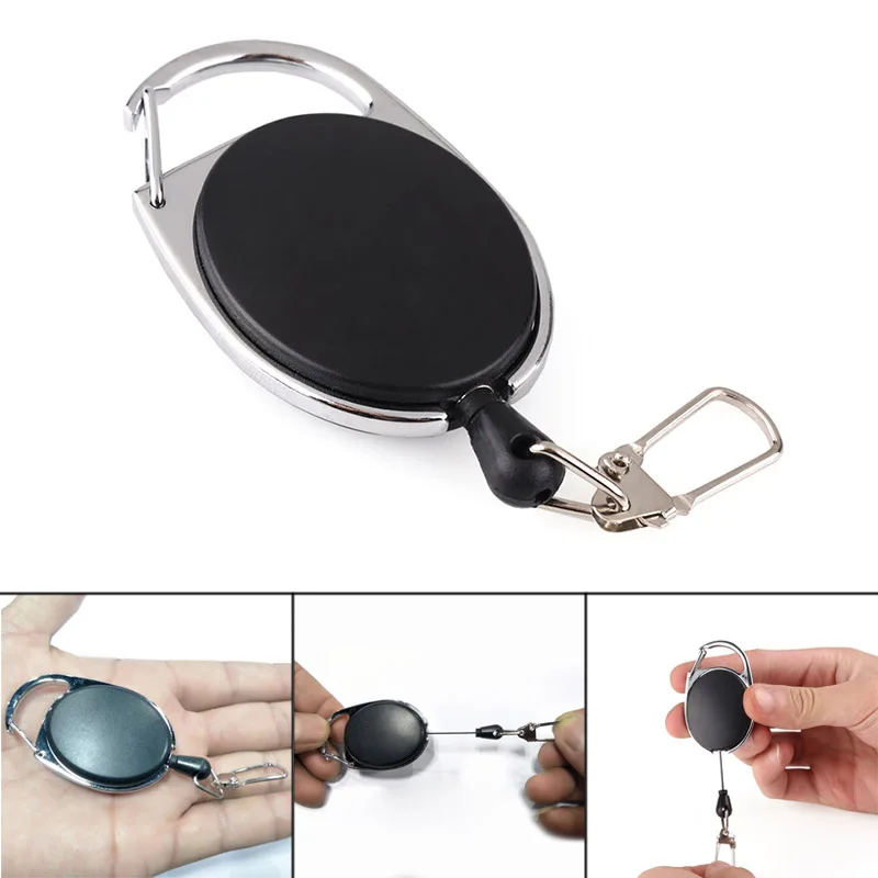 Keychain Retractable Anti Theft Anti Lost ยืดหยุ่นของขวัญ Security MINI ...