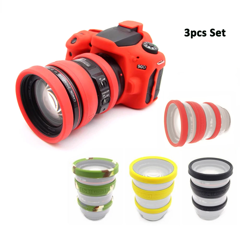 DSLR-Camera-Protective-Rings-Front-Lens-Focus-Zoom-Ring-Silicone-Rubber ...