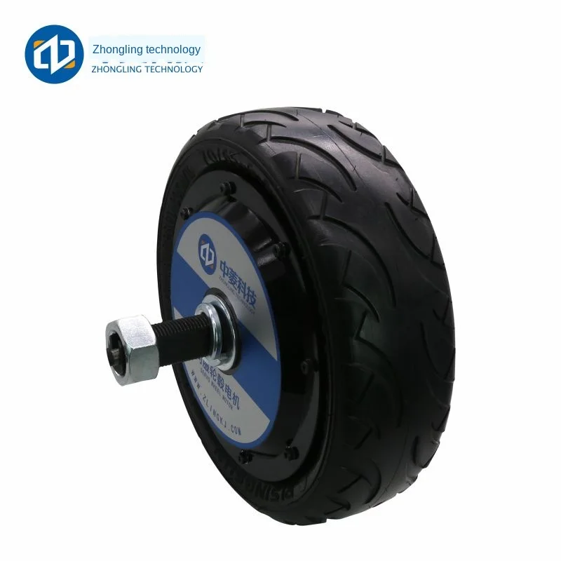 10-Inch Heavy-Duty Rubber Tire Built-in Encoder AGV DC Brushless Hub ...