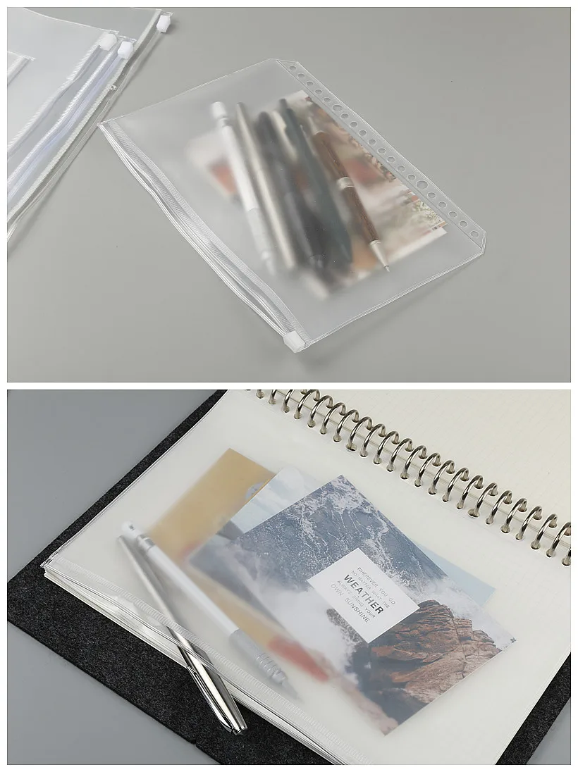 POCHETTE PLASTIQUE,A5 4PCS--classeur à feuilles en Pvc, organiseur de ...