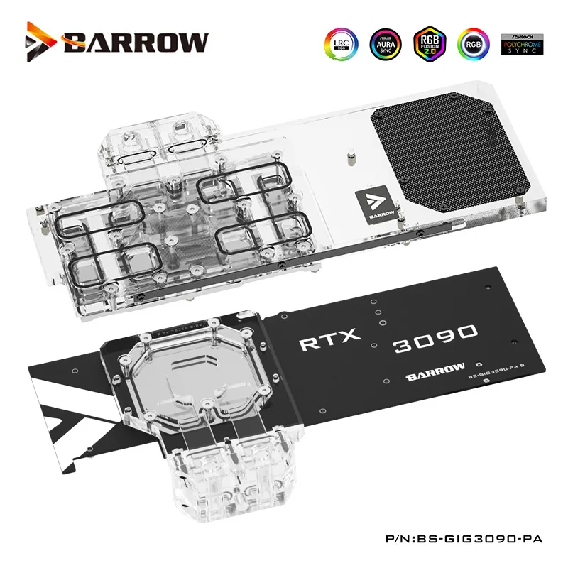 Barrow GPU Water Block For Gigabyte RTX 3090/3080 EAGLE/VISION GAMING ...