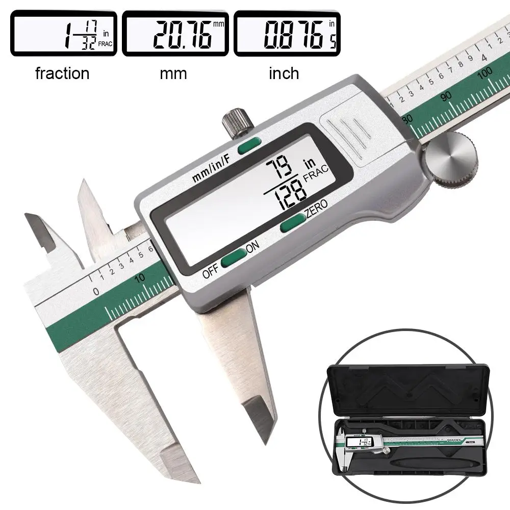 DANIU-Digital-Stainless-Steel-Caliper-150mm-6-Inches-Inch-Metric ...