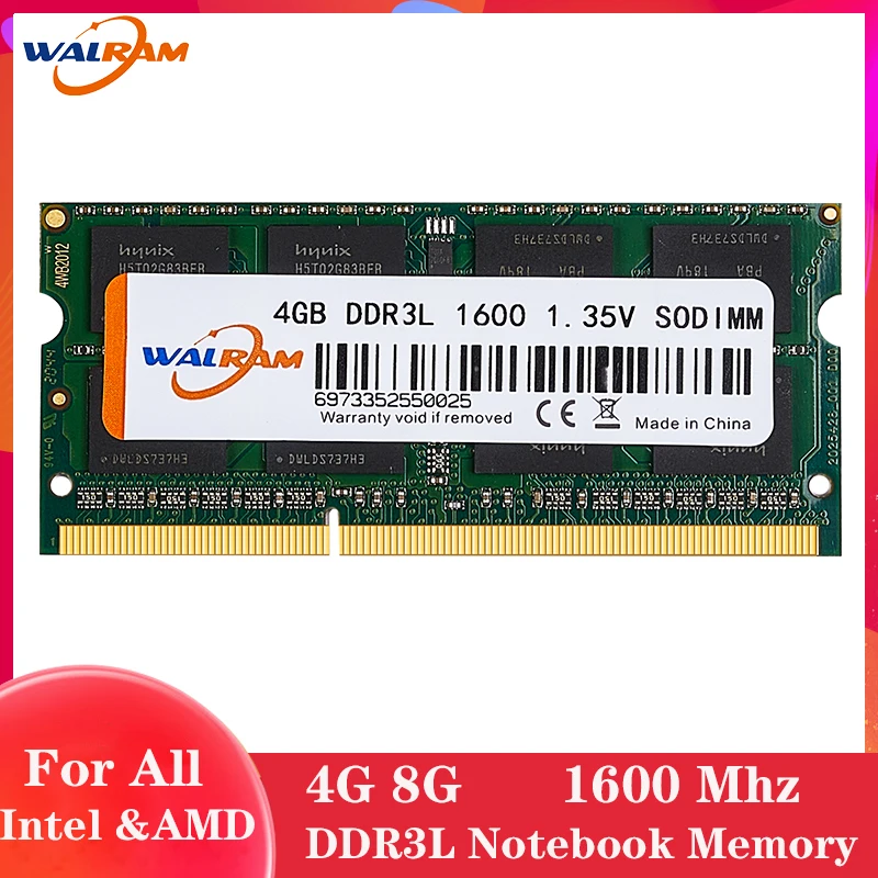 WALRAM memoria ram DDR3L 2GB 4GB 8GB 1333MHz 1600MHz Laptop Memory ...