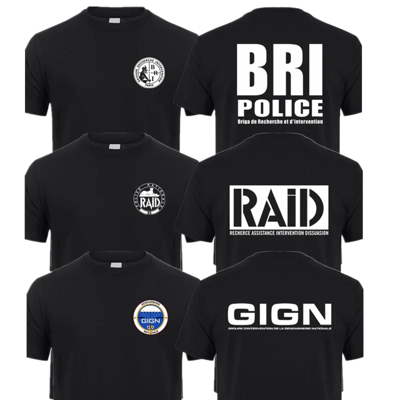 France French Special Elite Police Forces Unit GIGN Raid BRI T Shirt ...