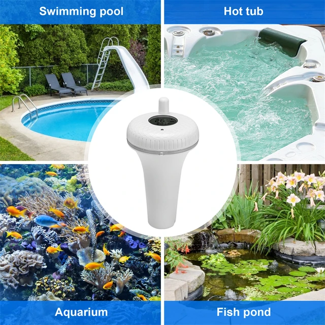 Waterproof Digital Wireless Floating Pool Temperature Transmitter Meter ...