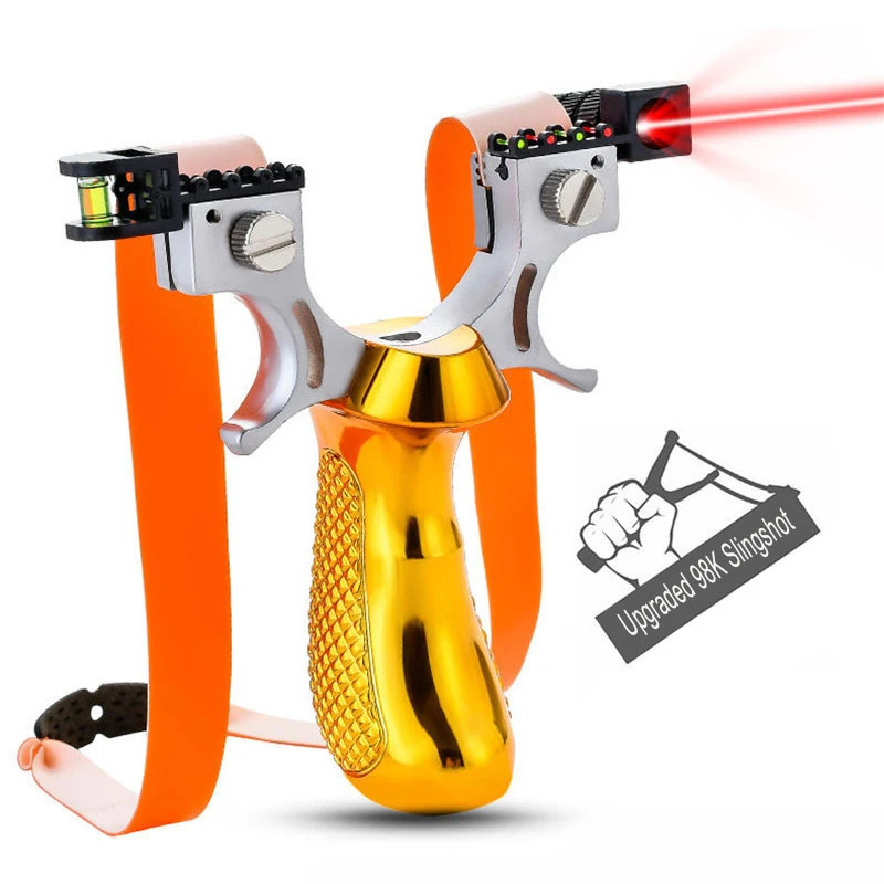 Resin Slingshot with Laser Light Sight Level Outdoor Hunting Shooting ...