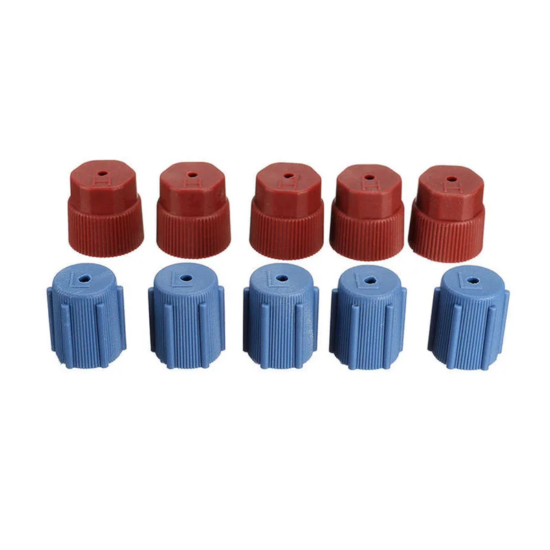 10pcs-R134a-A-C-AC-System-Valve-Cap-Charging-Port-Cap-High-Low-Side-Kit ...