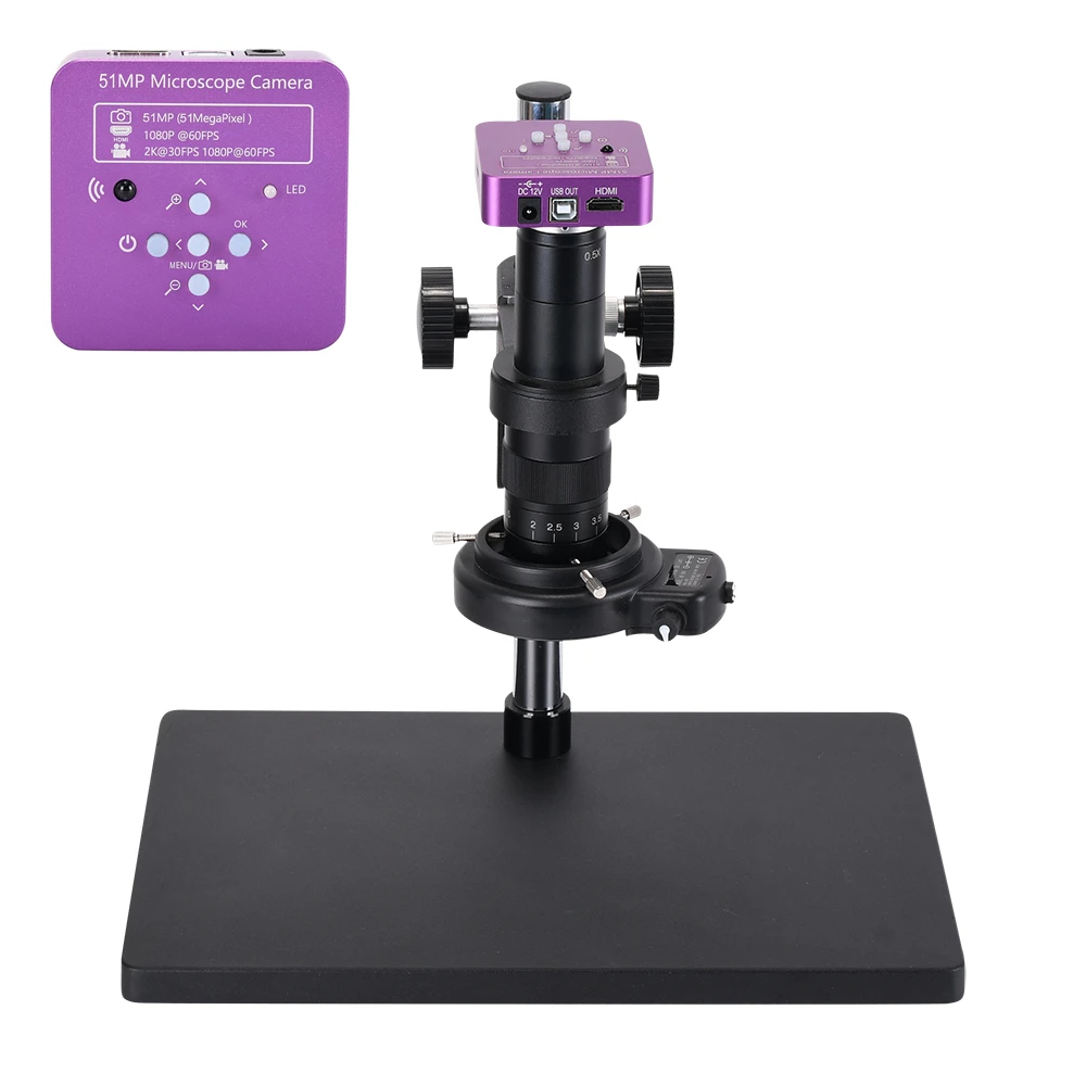 51MP-2K-1080P-180X-C-Mount-Lens-LED-Light-HDMI-USB-Industrial ...