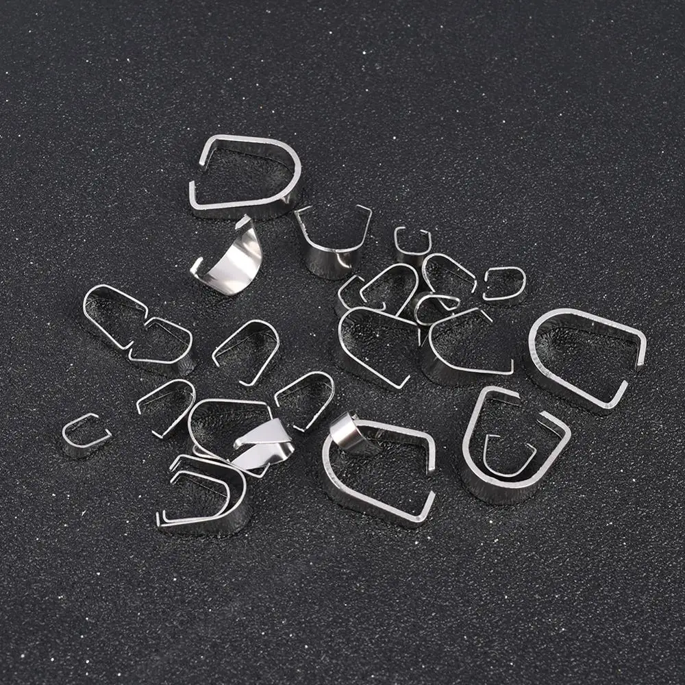 10-100pcs Stainless Steel Pendant Pinch Bails Clasps Diy Jewelry ...