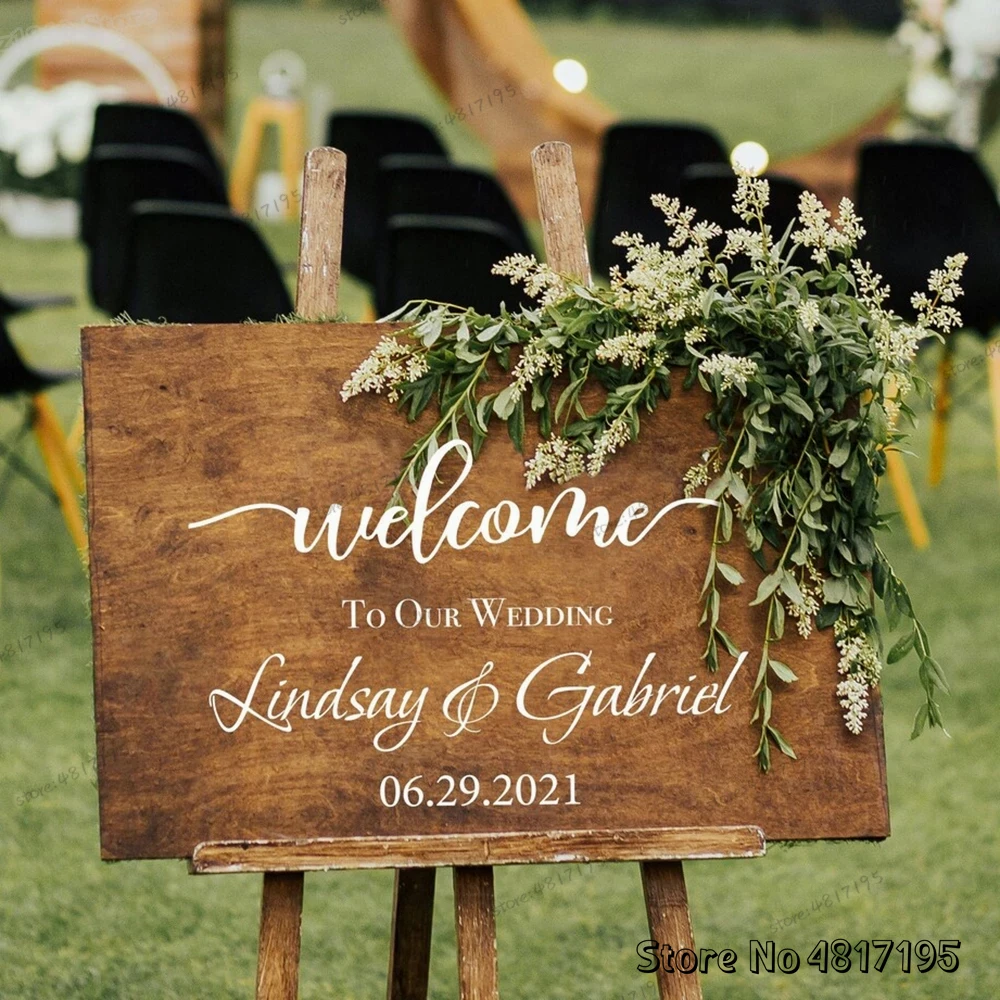 Wedding Decor DIY Wedding Decals Wedding Sign Decal Welcome Wedding ...
