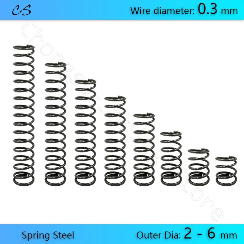 10Pcs-0-3-mm-Compression-Springs-Pressure-Spring-Wire-Dia-0-3-mm-Outer ...