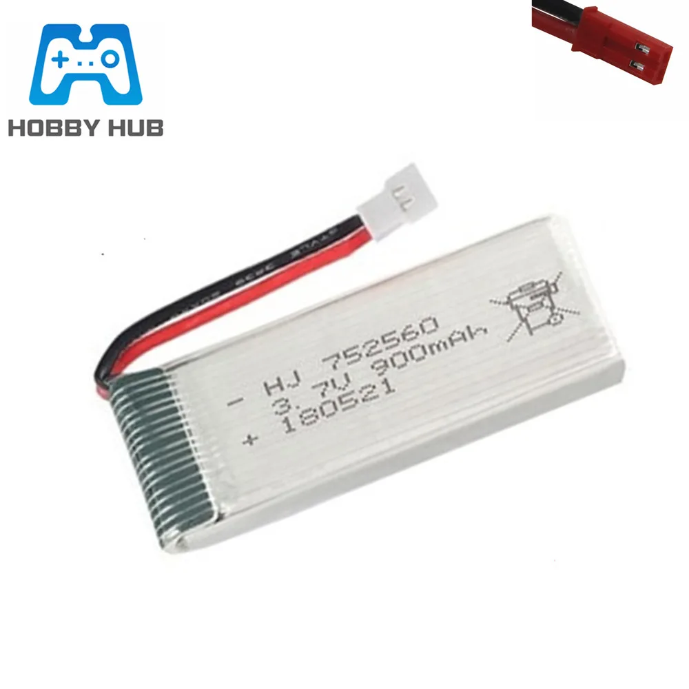 3.7V 900 MAh Lipo Battery For 8807 8807W A6 A6W M68 RC Drone Quadcopter ...