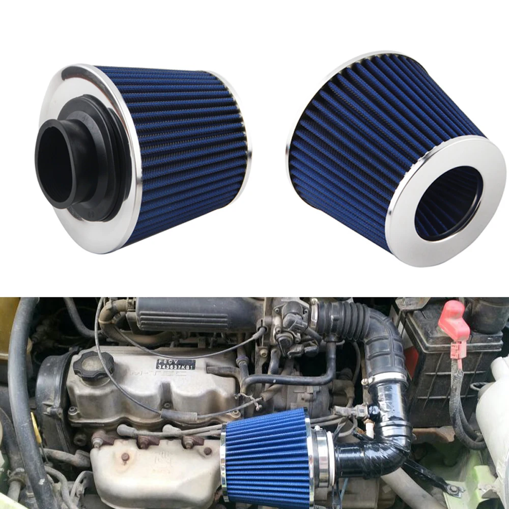 Universal Auto super power air Intake high flow air filter 60MM 65MM ...