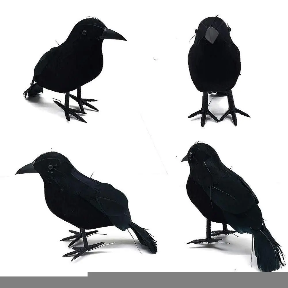 Modelo de cuervo negro de Halloween, simulación de pájaro falso, Animal ...