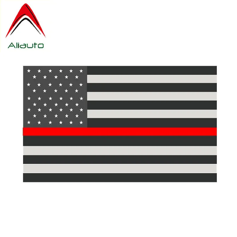 Aliauto Funny Car Sticker American Subdued Flag Decal Usa Firefighter ...