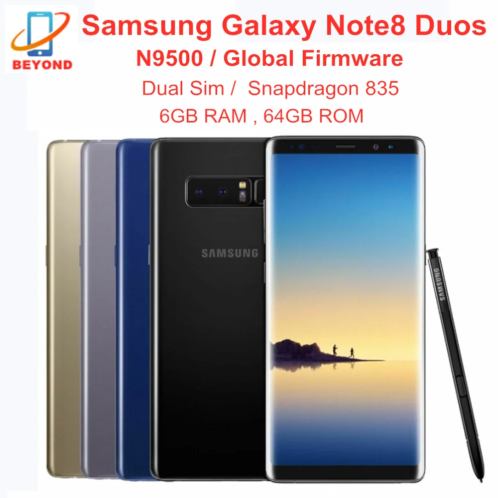 Samsung Galaxy Note8 Dual Sim N9500 Note 8 Duos 6.3" 6GB ROM 64GB Octa ...