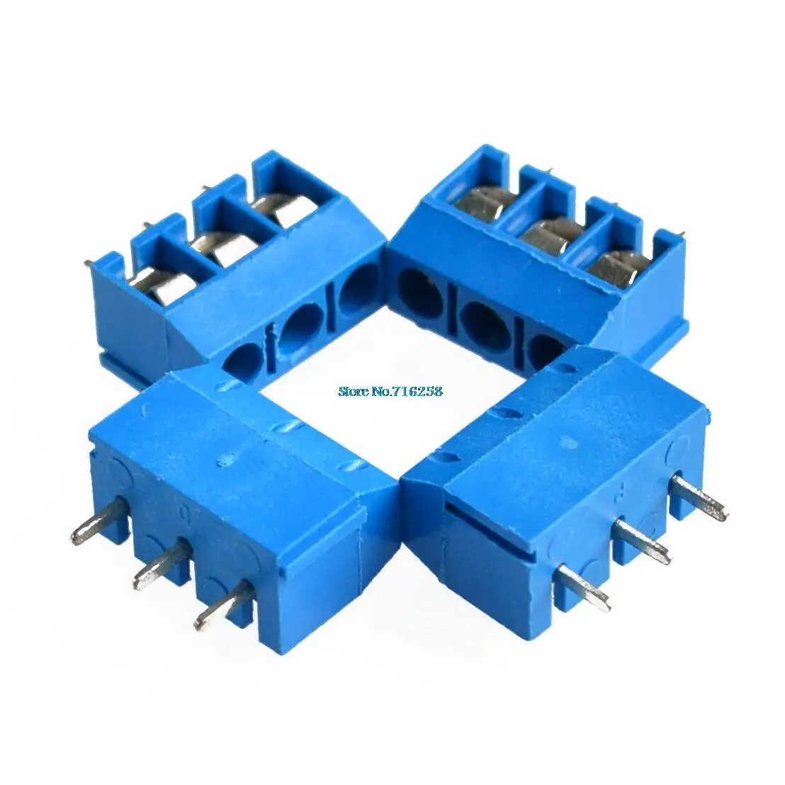 10pcs Kf301 3 Pin Screw Connector 5mm Pitch 5.08-301-3p 301-3p 3pin ...