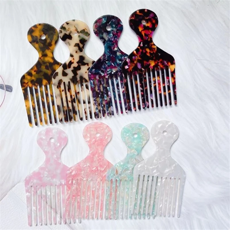 Acetate-Hair-Comb-Curly-Hair-Brush-Marble-Leopard-Print-Hair-Massage ...