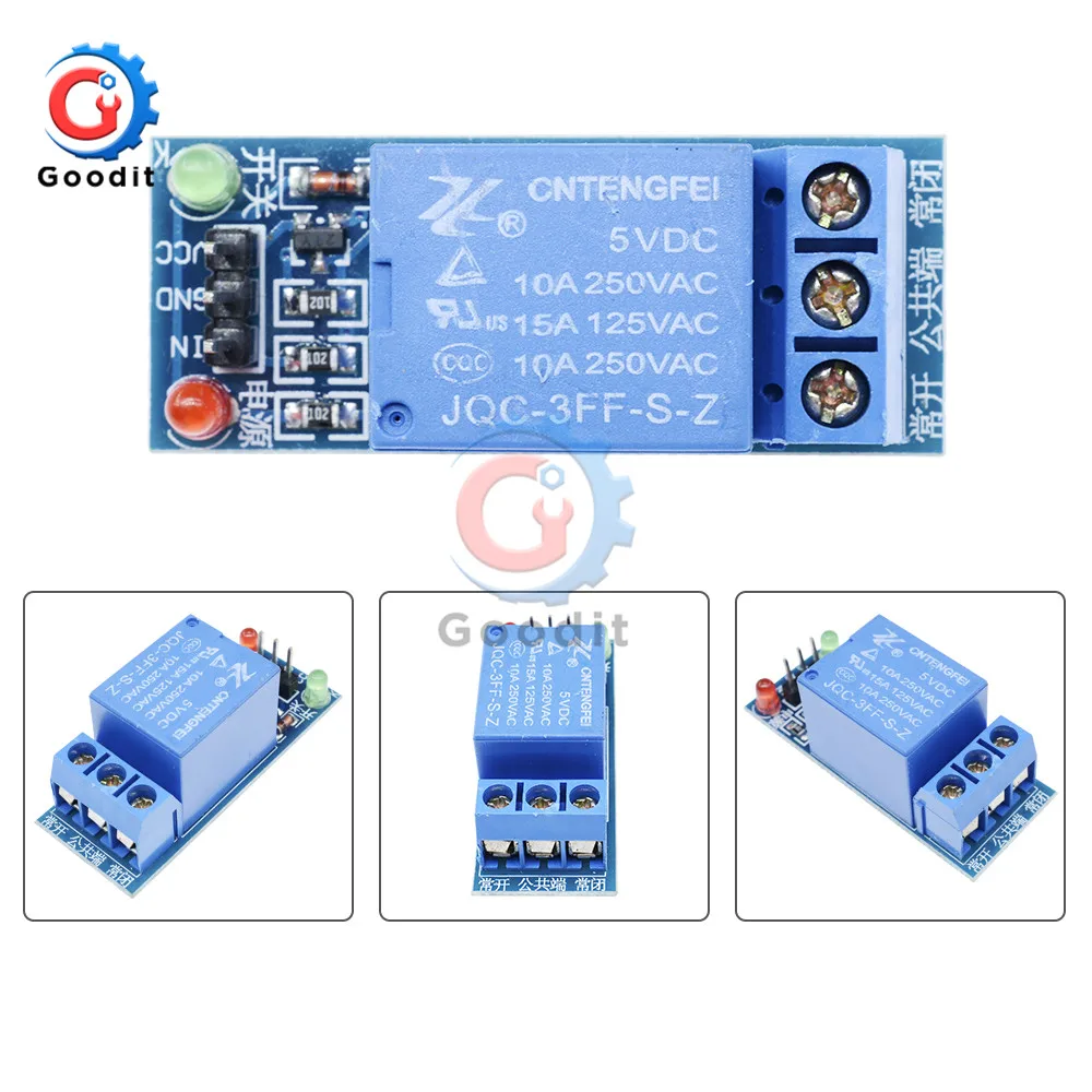 Arduino avr dsp arm mcu ac 220 v 인터페이스 릴레이 전원 보드 용 5 개/몫 dc 5 v 1 채널 로우 ...