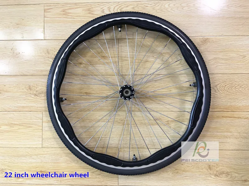 22inch 22 inch spoke wheelchair wheel with air tire phub-22wta