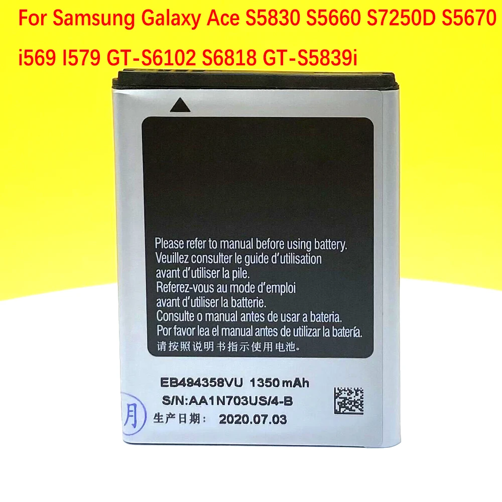 New-EB494358VU-Battery-For-Galaxy-Ace-S5830-S5660-S7250D-S5670-i569 ...