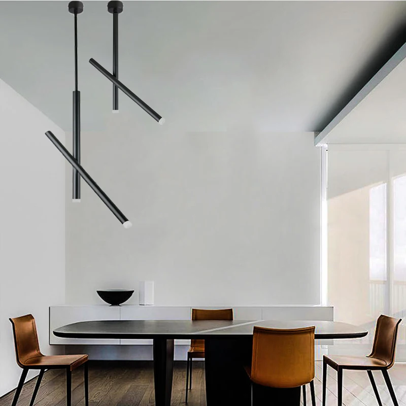 Modern-Tube-Pendant-Lights-Hanging-Kitchen-Light-White-Black-Golden ...
