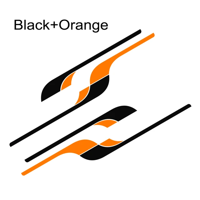 4PCS Car Long Side Stickers Graphics Camper Van Auto Racing Decals For ...