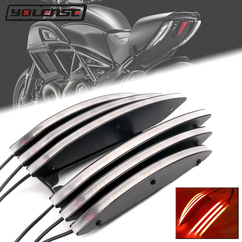 Motorcycle Accessories Rear Tail Light Brake Turn Signals Integrated ...