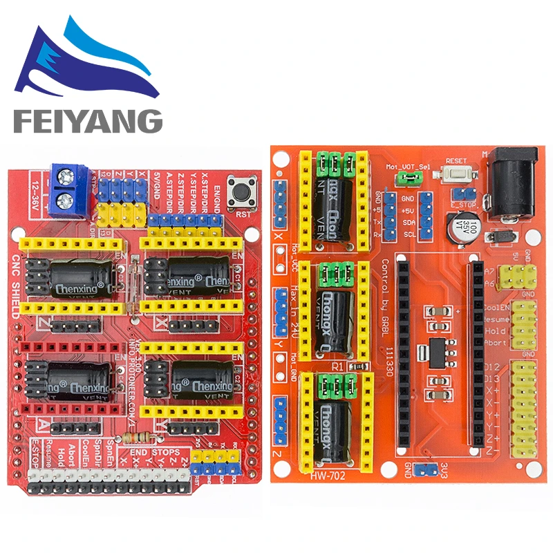 New Cnc Shield V4 Shield V3 Engraving Machine / 3d Printer / A4988 ...