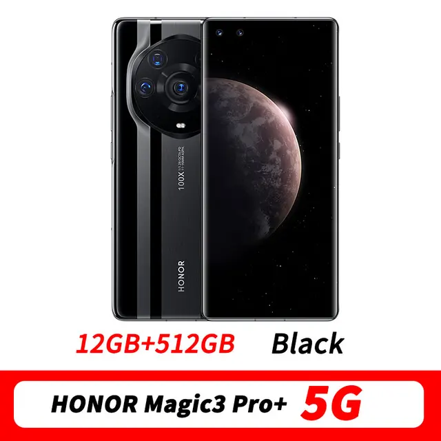 DHL Free Original HONOR Magic 3 Pro Plus 5G SmartPhone 6.76” OLED Flexible Curved Snapdragon 888 ...