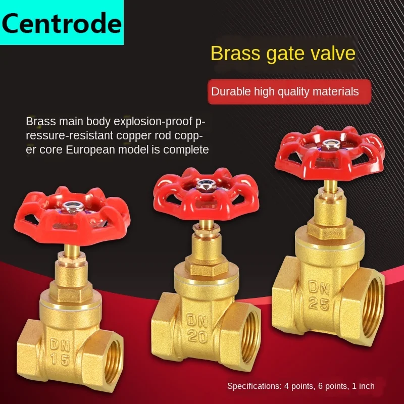 Household water gate valve full copper 4 minutes 6 minutes 1 inch DN15 ...