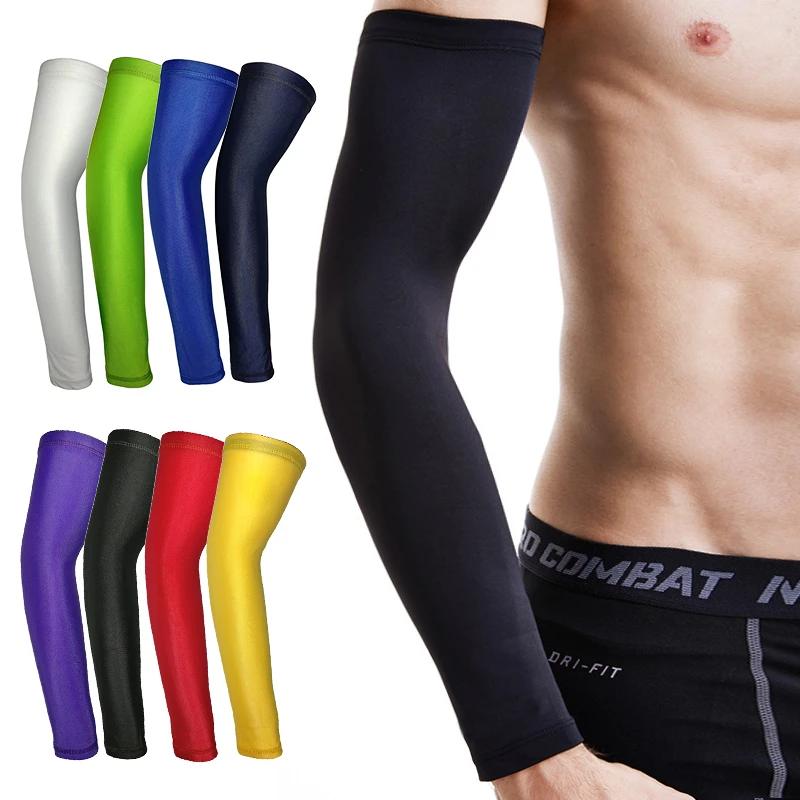 1pair Breathable Quick Dry Uv Protection Running Arm Sleeves Basketball ...