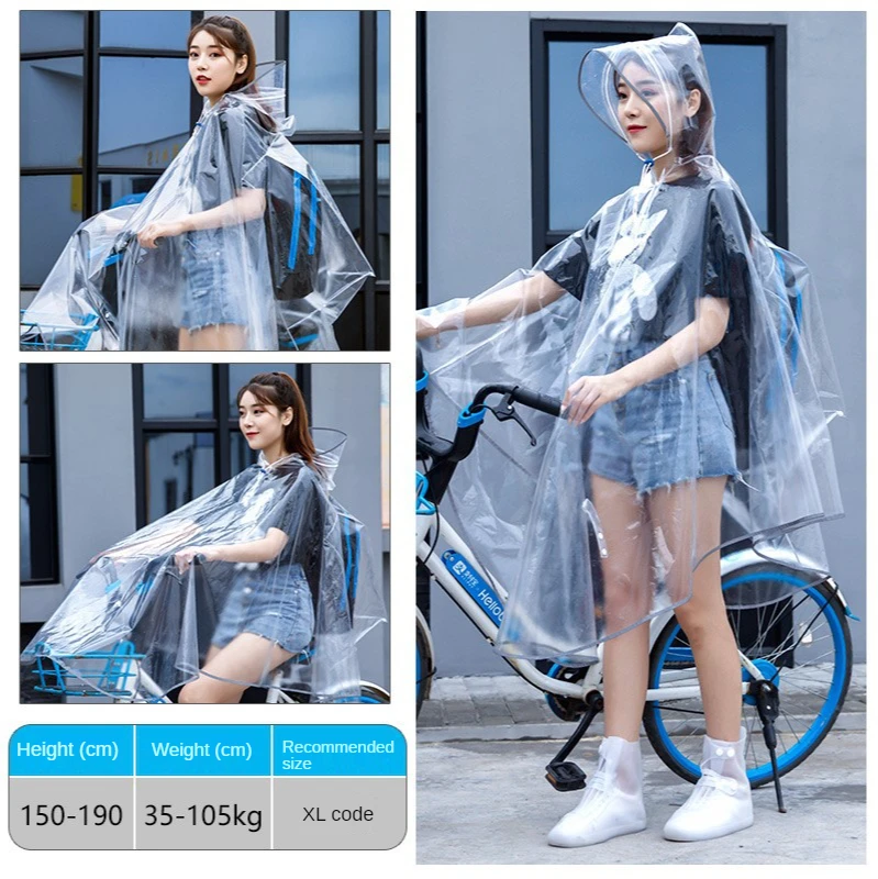 Trench,Imperméable Transparent en plastique EVA pour adultes ...