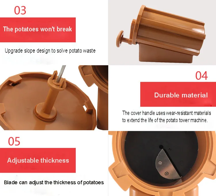 Manual Twist Spiral Potato Cutter Whirlwind Potatoes French Fries ...