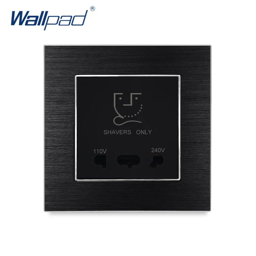 Shaver Socket Wallpad Luxury Satin Metal Panel Shaver Power Socket ...