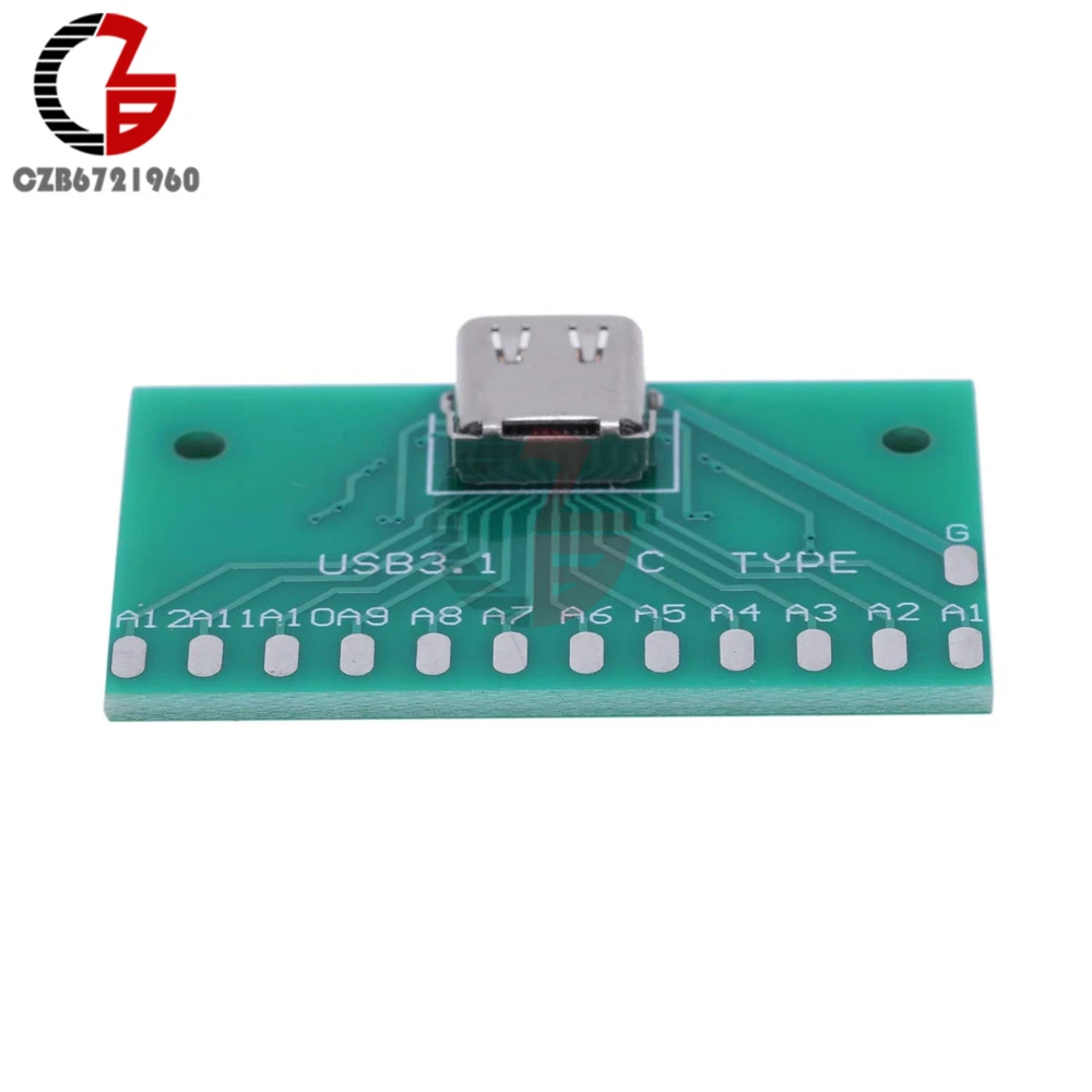 Type-C USB3.1 Female Connector Adapter Test Board USB 3.1 24P 24Pin ...