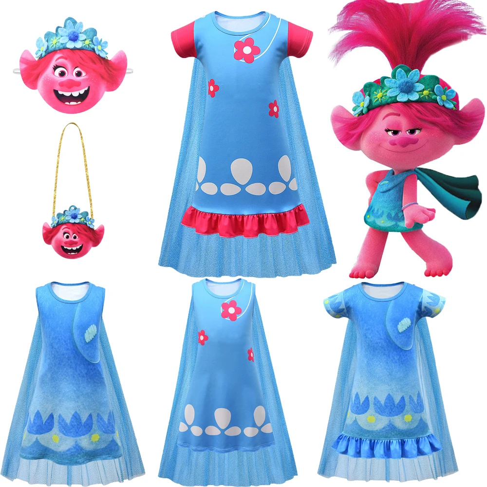 Retail-Trolls-2-mask-bag-dress-set-Children-Costumes-For-Girls-Carnival ...