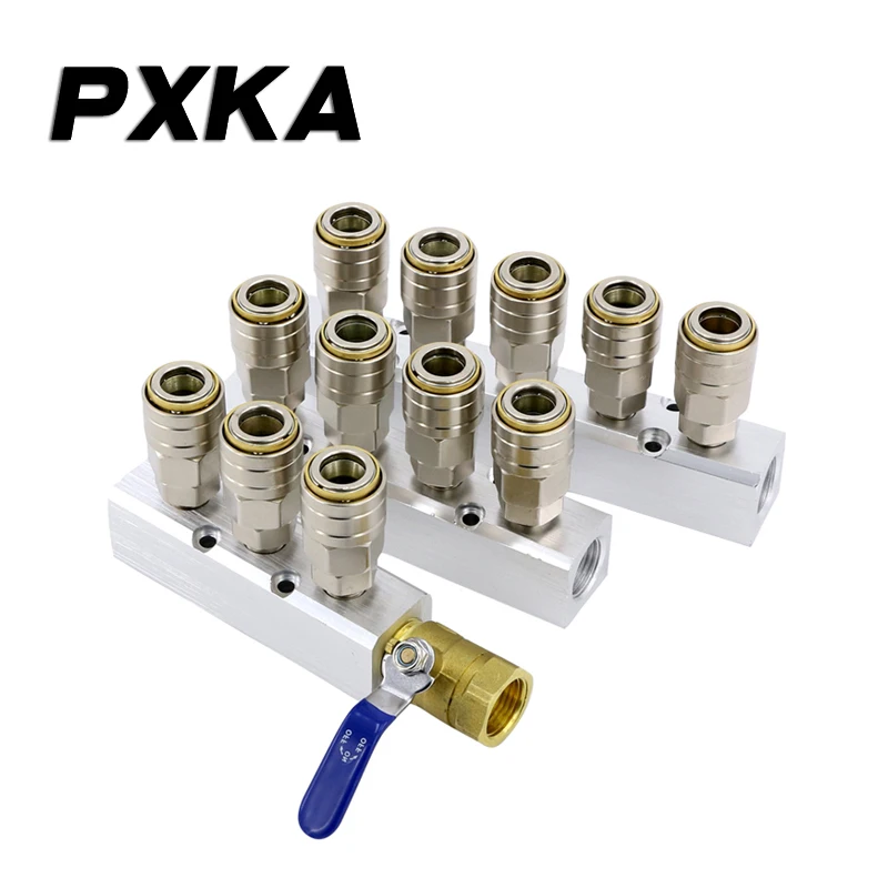 Air-block-distributor-bus-plate-air-discharge-aluminum-multi-way-multi ...