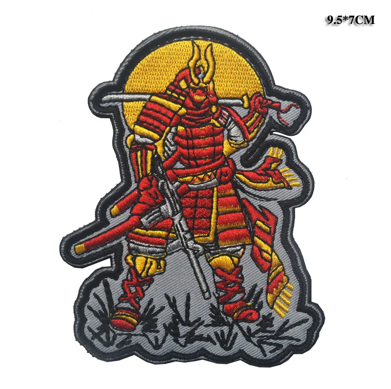 Samurai-Krieger-Japanischen-Patch-Samurai-Mit-Schwert-Haken-Schleife-Patches-Taktische-Moral ...