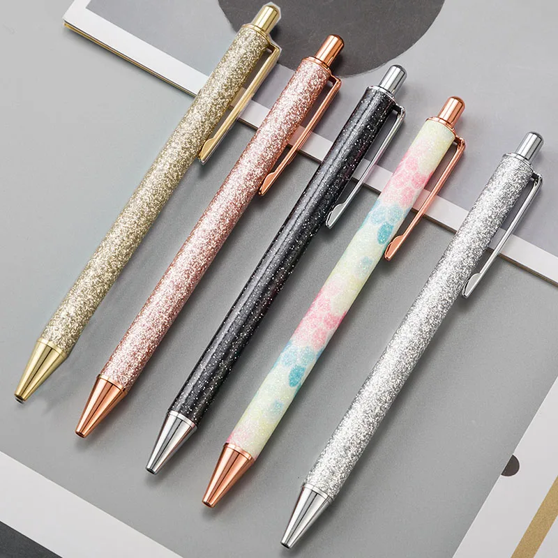 50 Pcs Ballpoint pen Boutique Glitter sequin crystal pen Three colors ...
