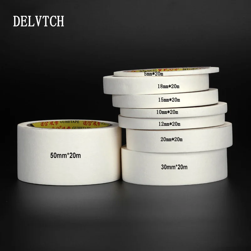 DELVTCH White Color Adhesive Masking Tape High Temperature Single Sided ...