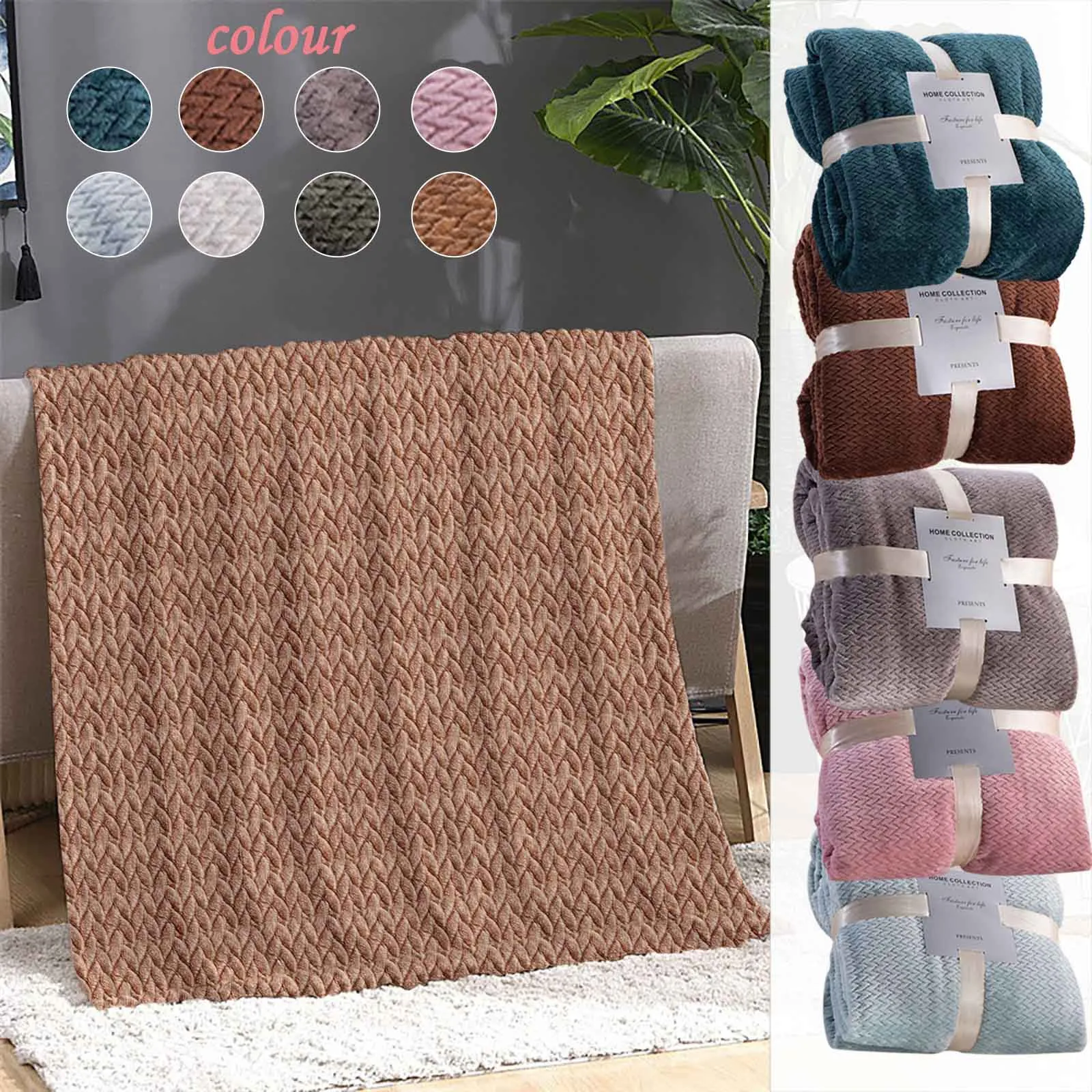 2# New Hugging Blanket Is Suitable For Sofas Beds blankets Soft And ...