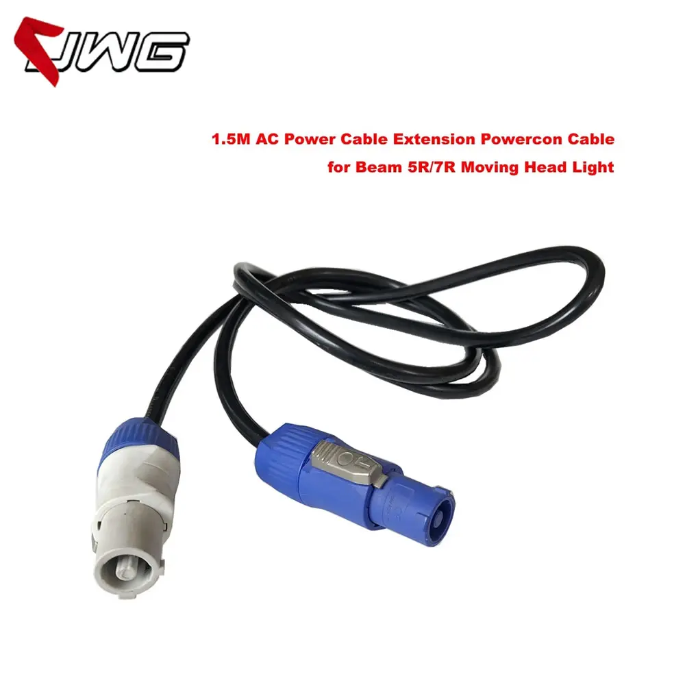 Free Shipping 1.5M AC Power Cable Extension Cable Blue/White Connectors ...