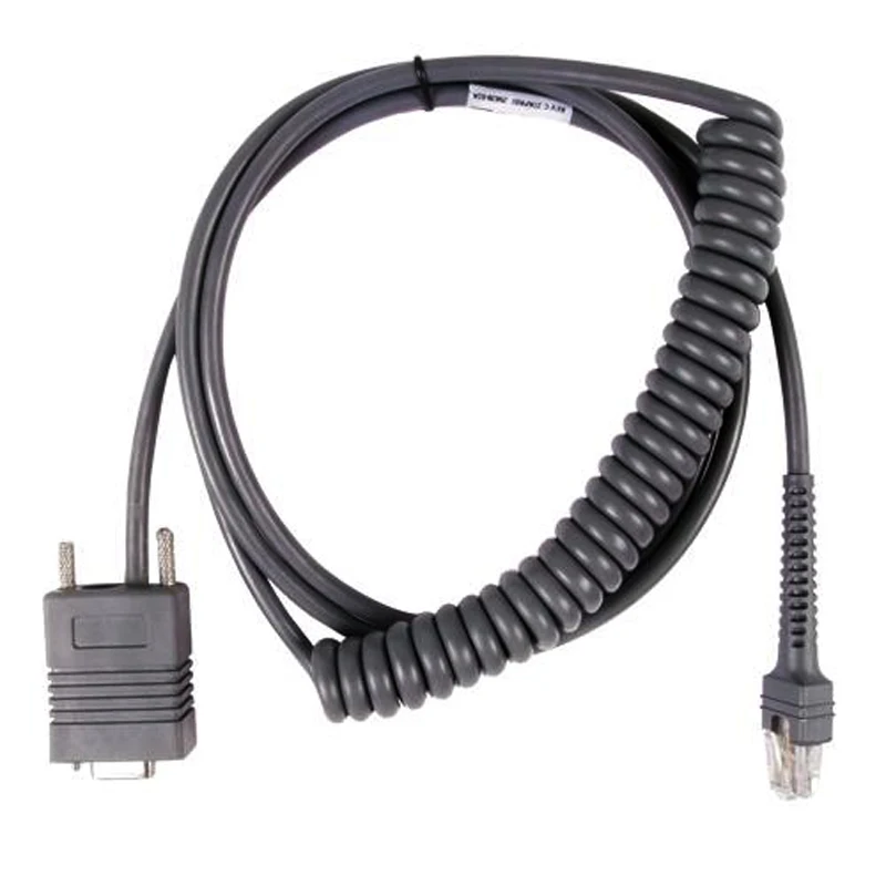 10FT 3M RS232 Serial Coiled Cable สำหรับ Motorola Symbol LS2208 LS4208 ...