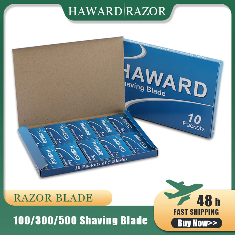 HAWARD Double Edge Shaving Blade 100/300/500 Pieces Safety Razor Blade ...